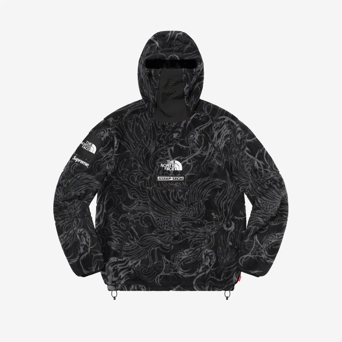SASOM | เสื้อผ้า Supreme x The North Face Steep Tech Fleece Pullover Black Dragon - 22FW เช็ค ...