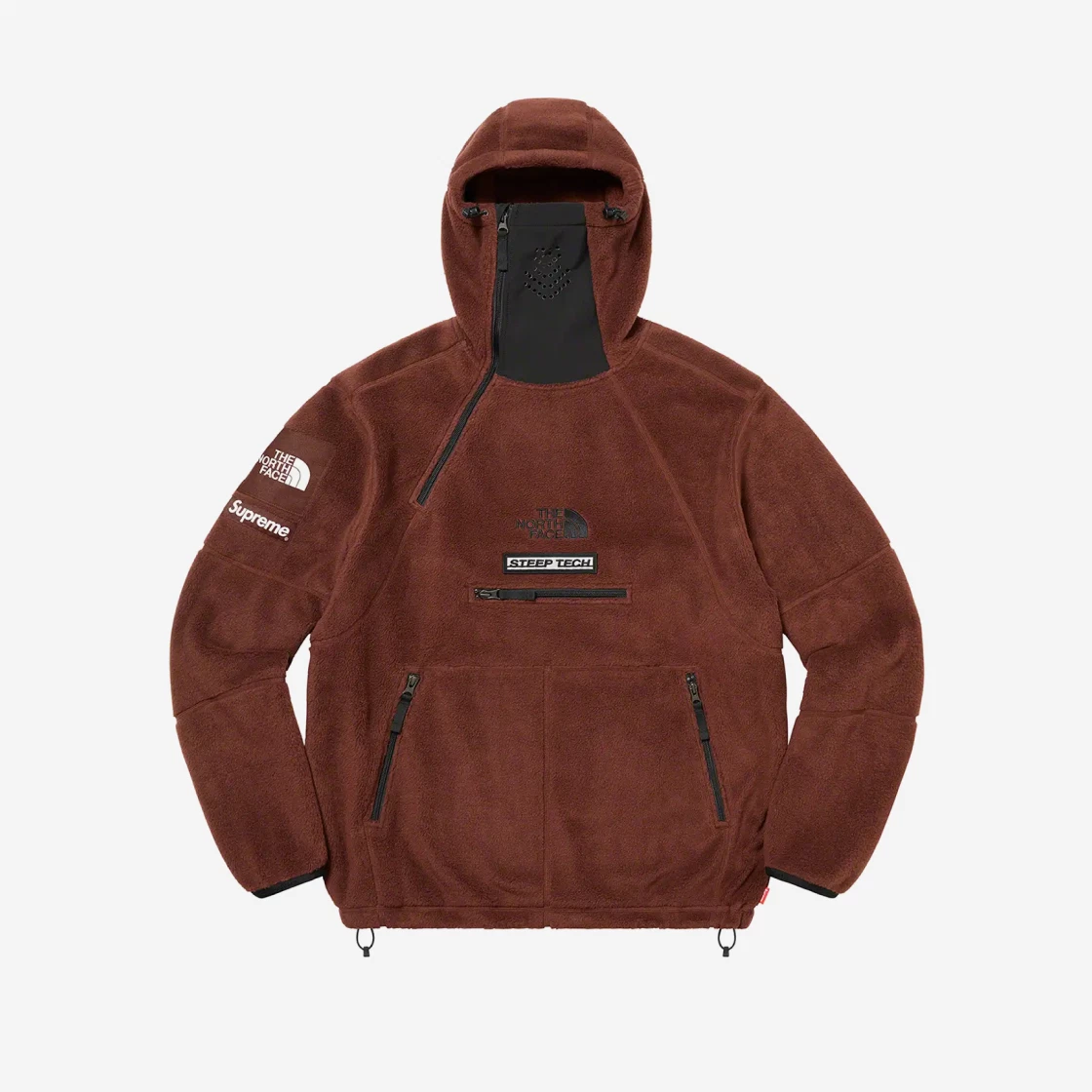 Supreme x The North Face Steep Tech Fleece Pullover Brown - 22FW