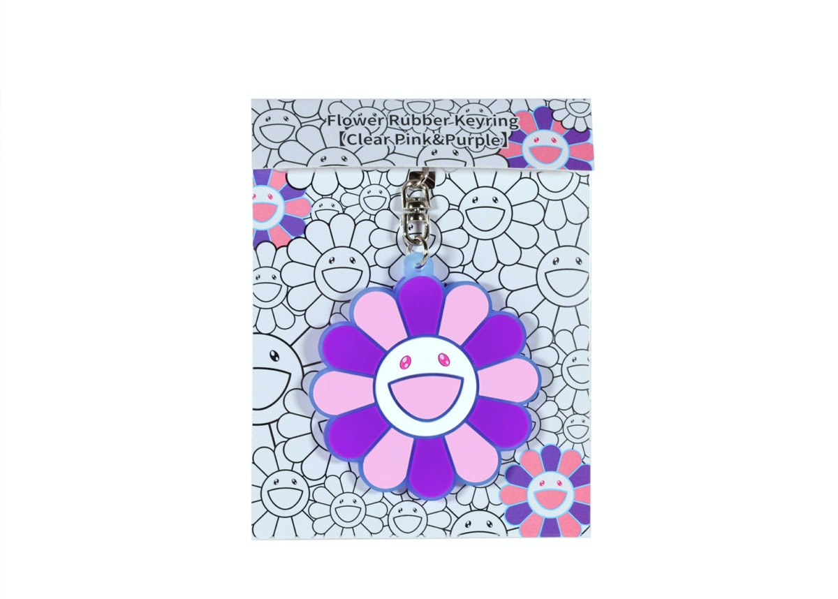 SASOM | collectibles Takashi Murakami Flower Rubber Keyring Clear/Pink ...