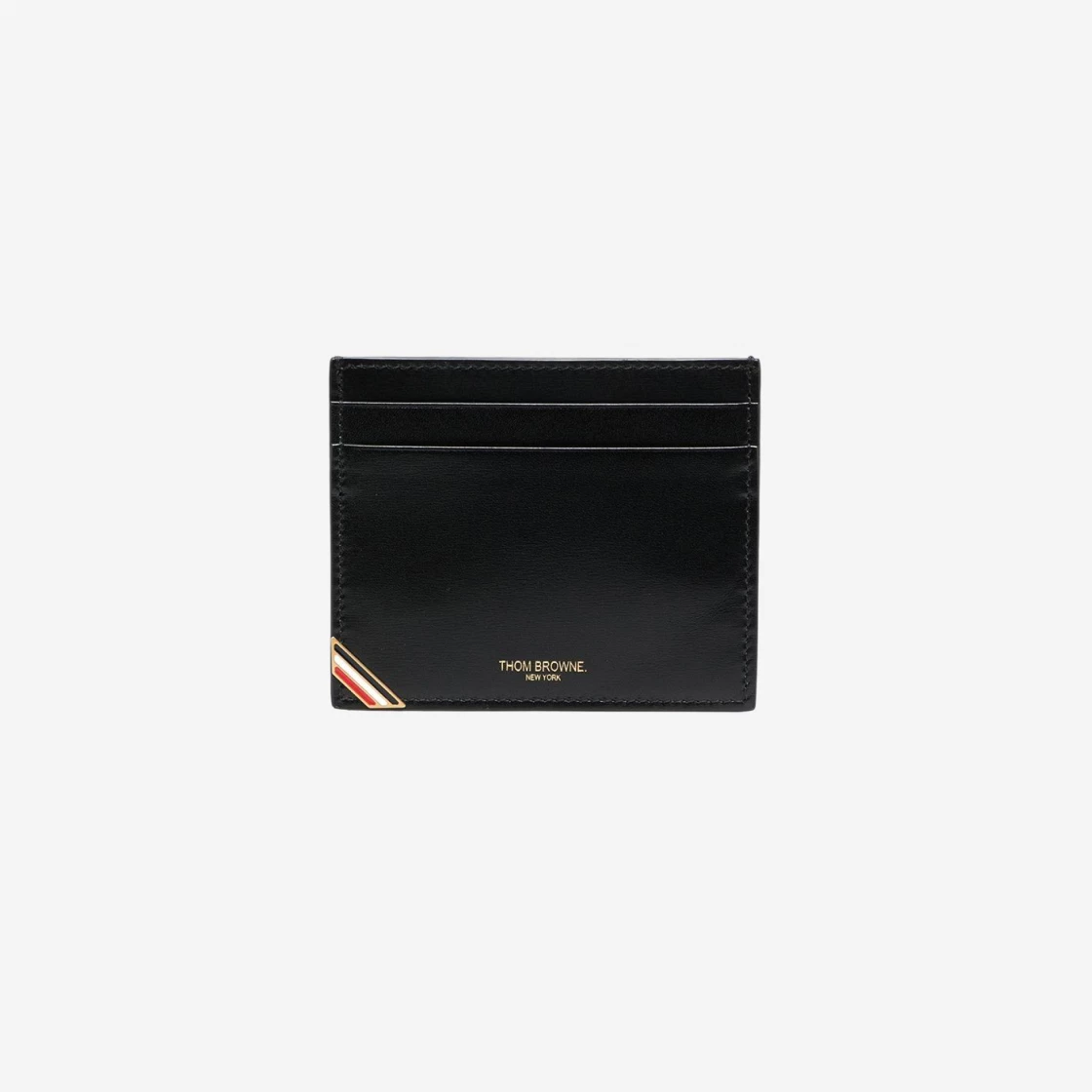 Thom Browne Double Sided Card Holder with RWB Enamel Corner in Box ...