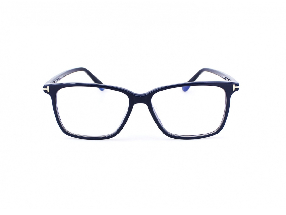 Tom Ford TF-5478-F-B-090-56 Glasses In Blue Acetate Frame-Shiny Metal T ...
