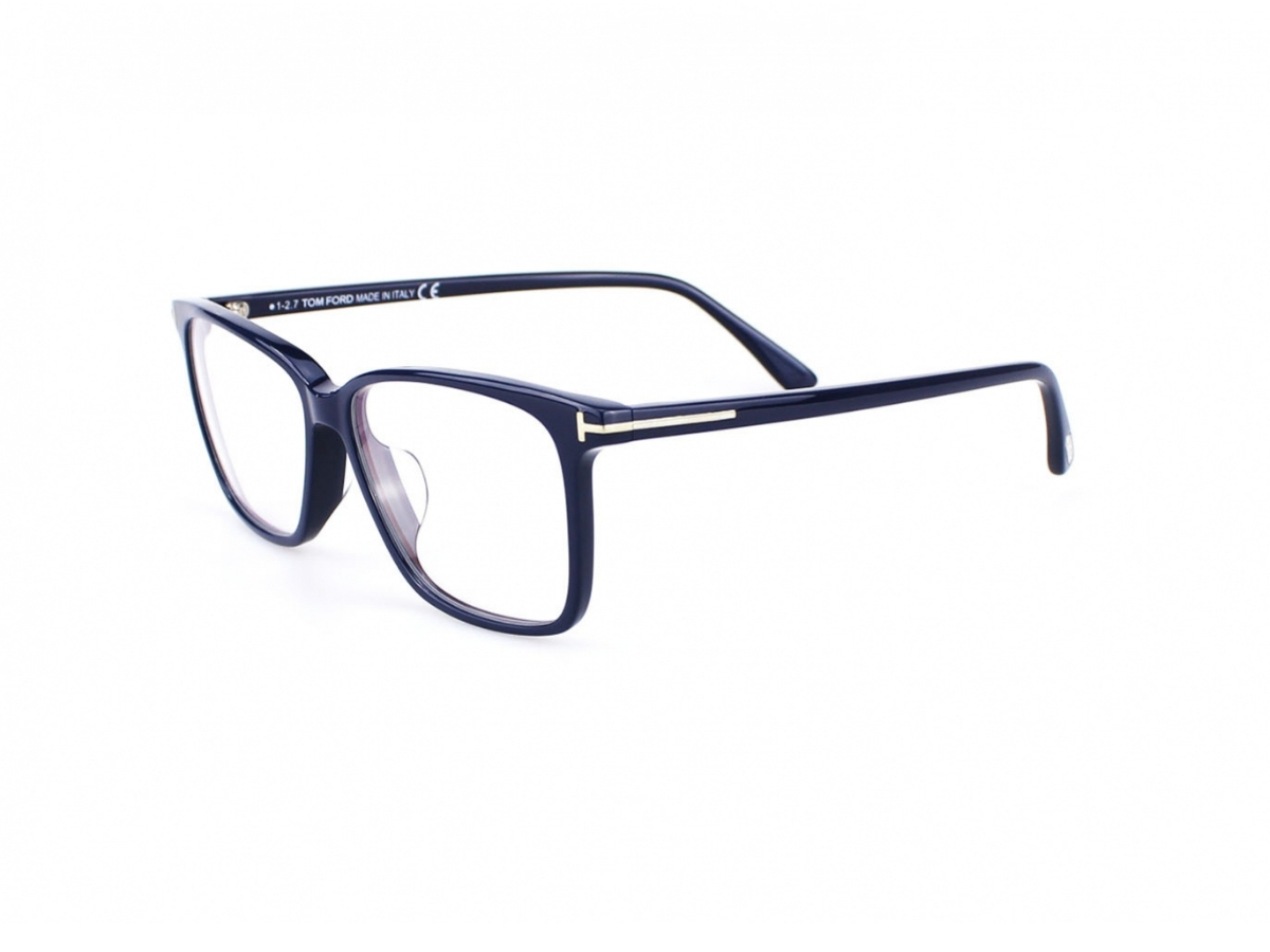 Tom Ford TF-5478-F-B-090-56 Glasses In Blue Acetate Frame-Shiny Metal T ...