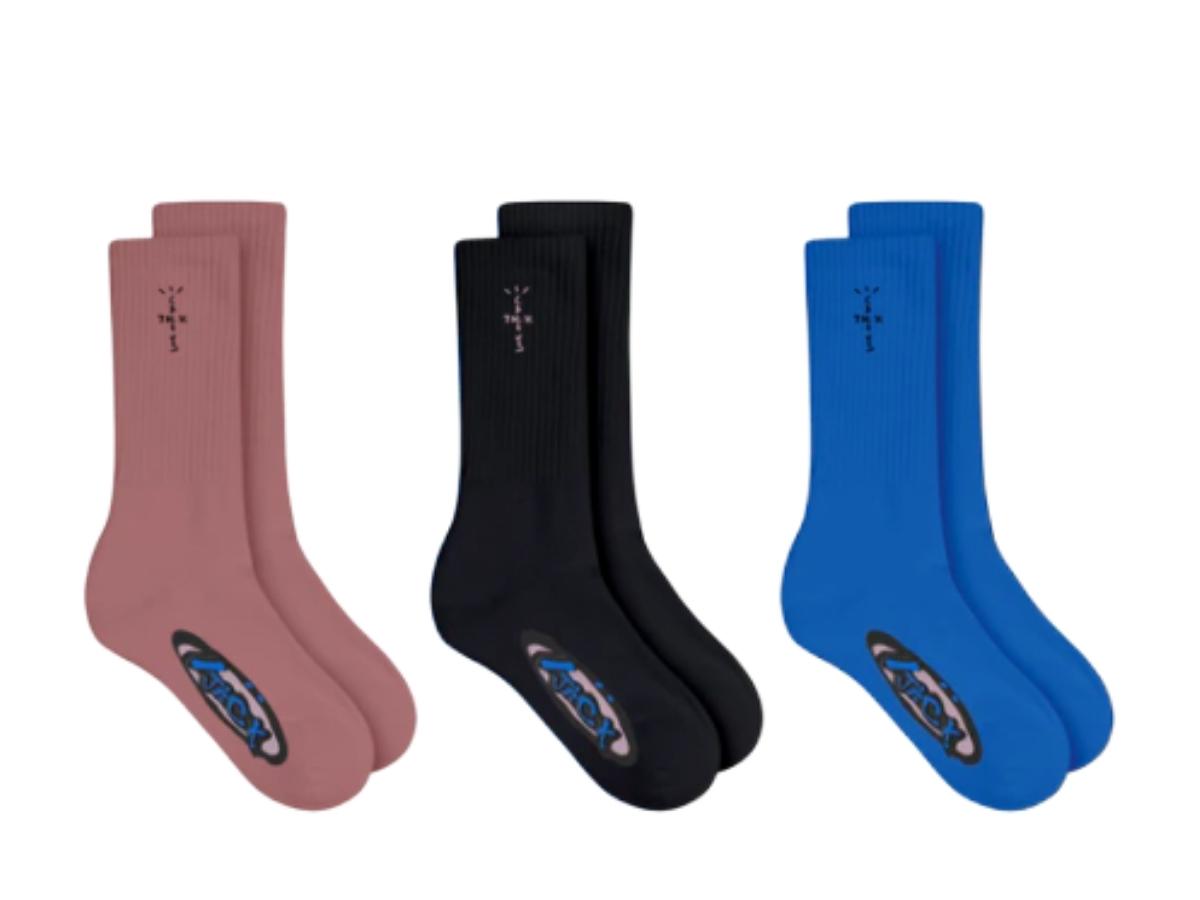 Travis Scott Cactus Jack Basic Socks Multi (3-Pack) | ของแท้