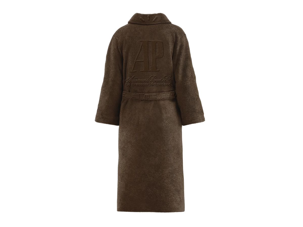 SASOM | accessories Travis Scott CJ X AP Logo Plush Robe Brown Check ...