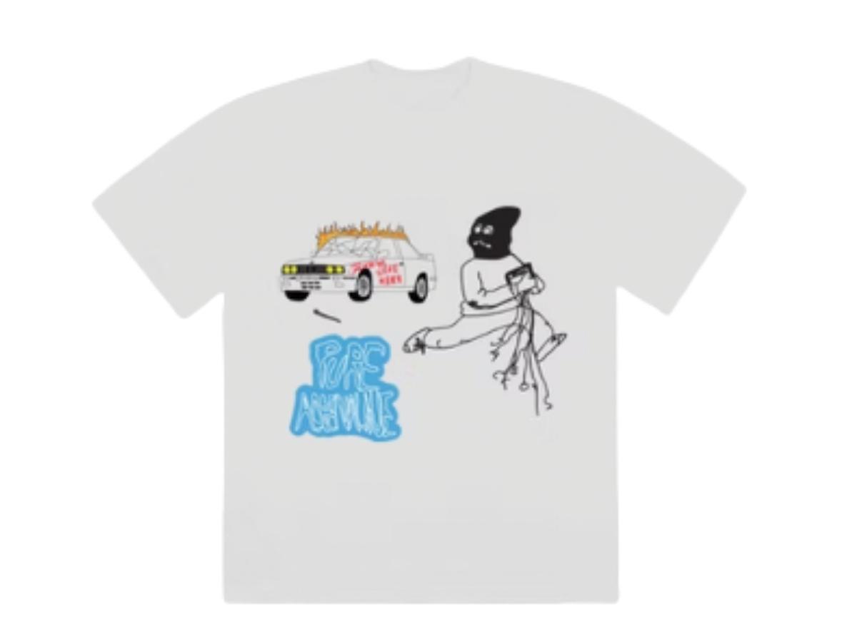 Travis Scott JACKBOYS Mask On T-shirt White | ของแท้