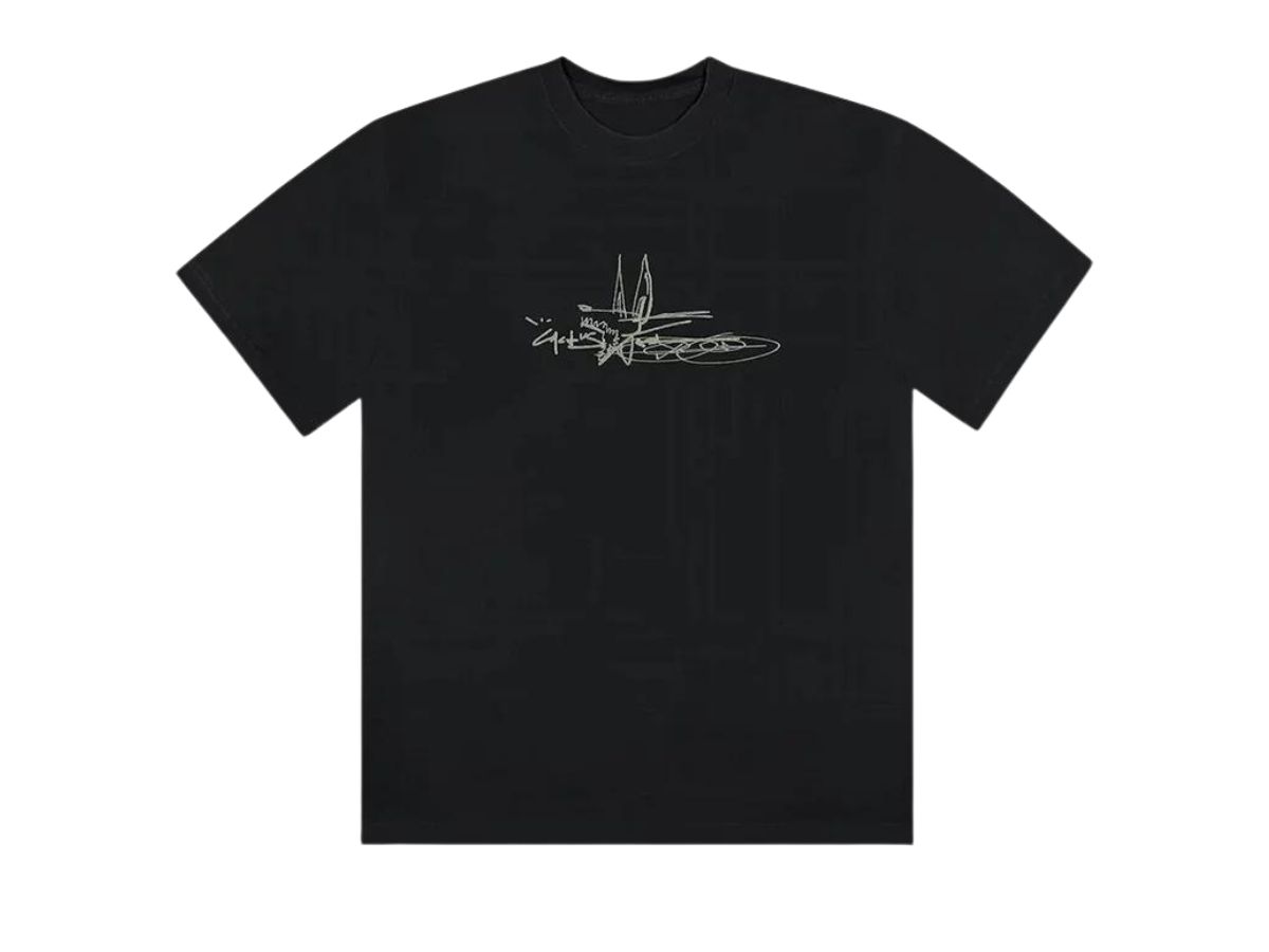 Travis Scott X Jordan Cactus Jack Scribble Tee Black