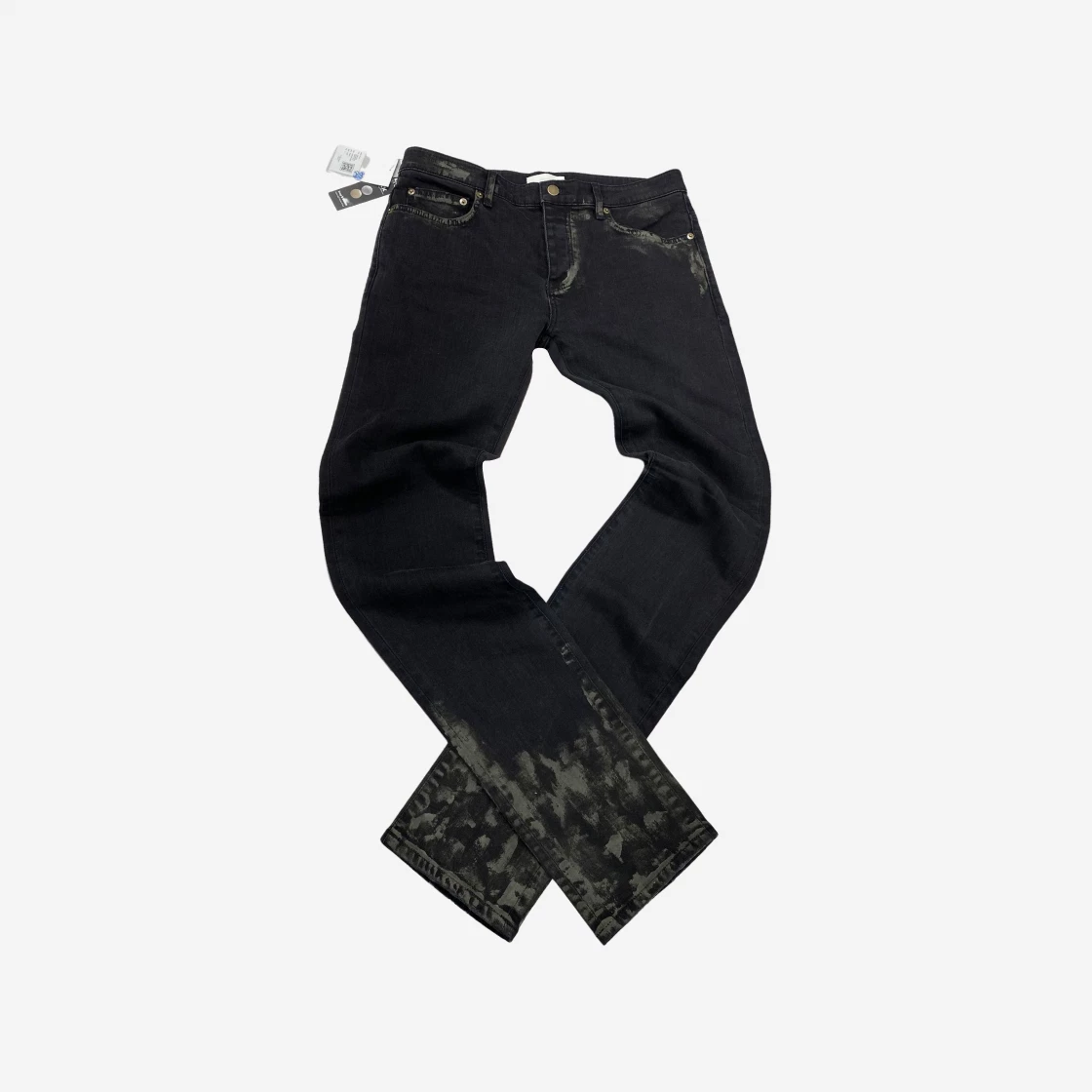 Undermycar Sticky Mud Painting Slim Fit Black Jeans Muddy - 23SS