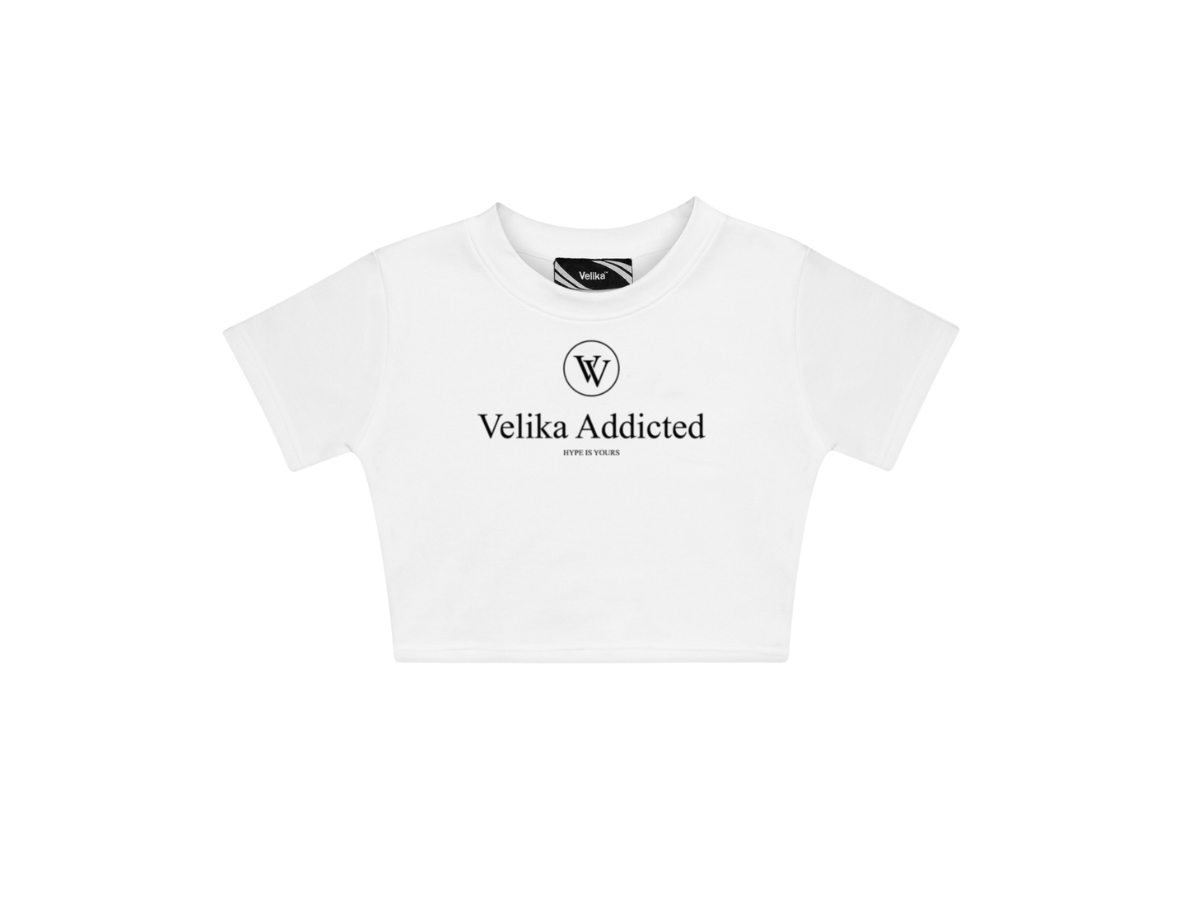 ช้อป Velika Double V Baby Crop Tee Whiteของแท้ที่ SASOM