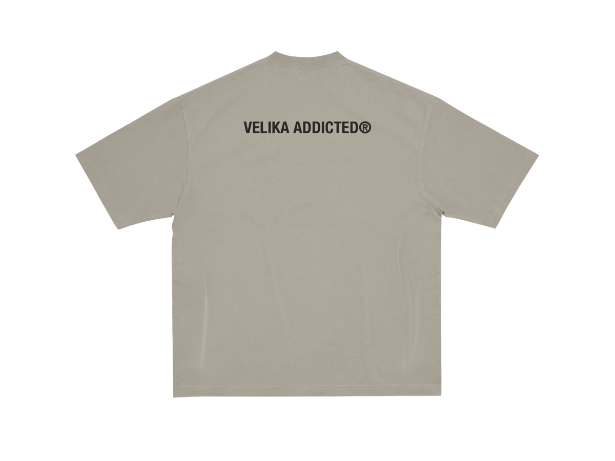 Velika Logo Oversize T-Shirt Taupe Shop Authentic at SASOM