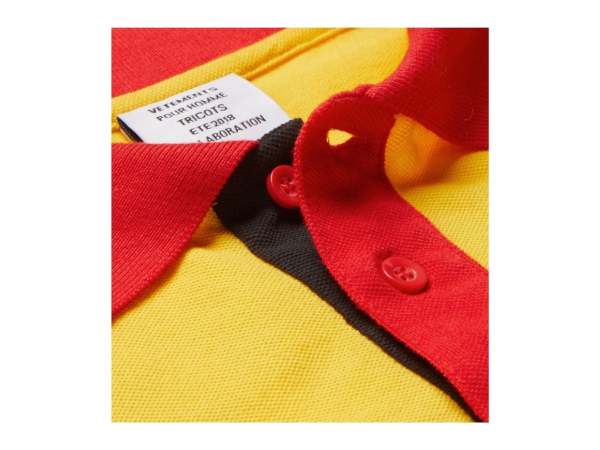 VETEMENTS x DHL Slim-Fit Appliquéd Cotton-Piqué Polo Shirt