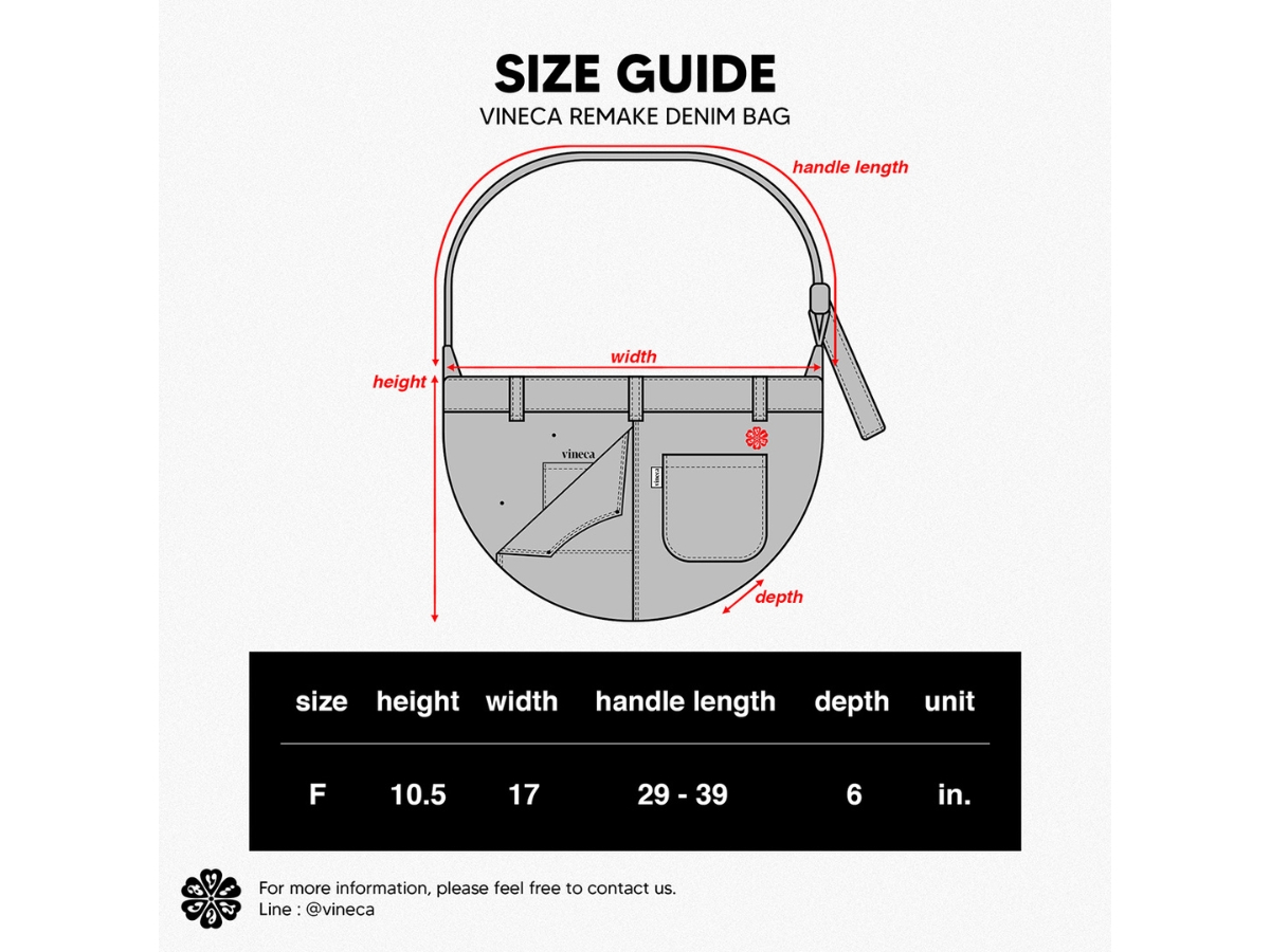 Vineca Remake Denim Bag Dark Blue Shop Authentic at SASOM