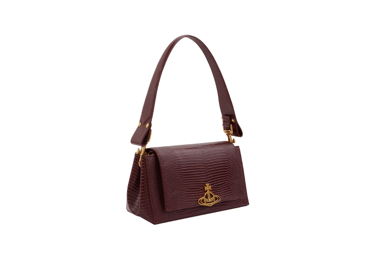 SASOM | กระเป๋า Vivienne Westwood Hazel Medium Handbag In Calf Leather With Lizard Embossed ...