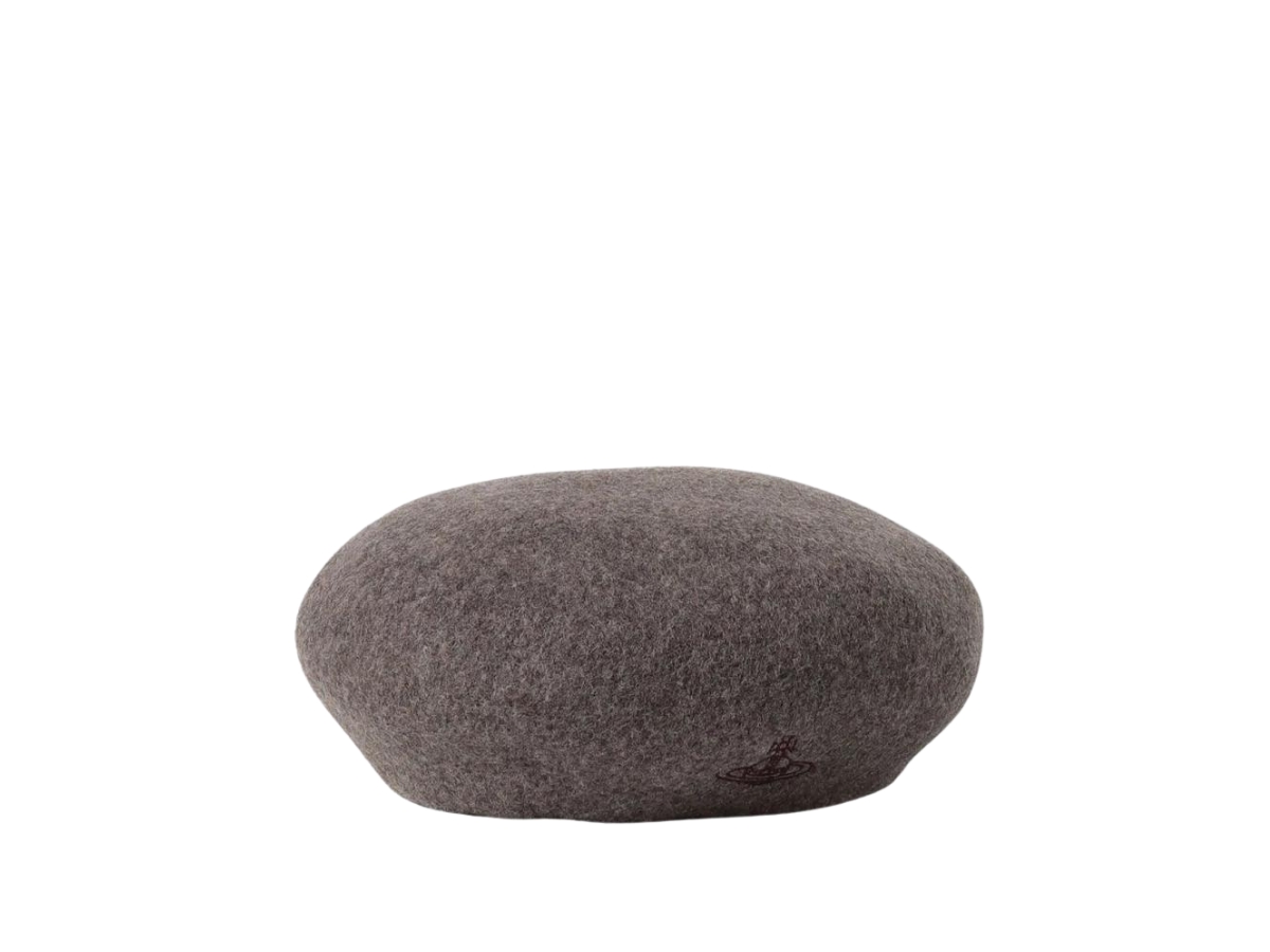 Vivienne Westwood Line Orb Embroidery Basque Beret Brown