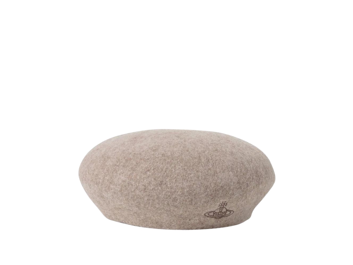 Vivienne Westwood Line Orb Embroidery Basque Beret Mocha Brown