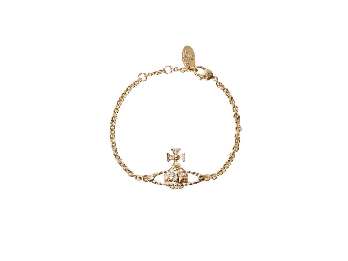 Vivienne Westwood Mayfair Bas Relief Bracelet In Gold-Tone Trace Chain