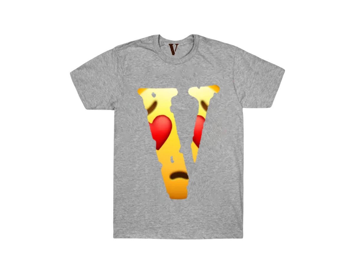 Vlone Love Emoji T-Shirt GREY Shop Authentic at SASOM