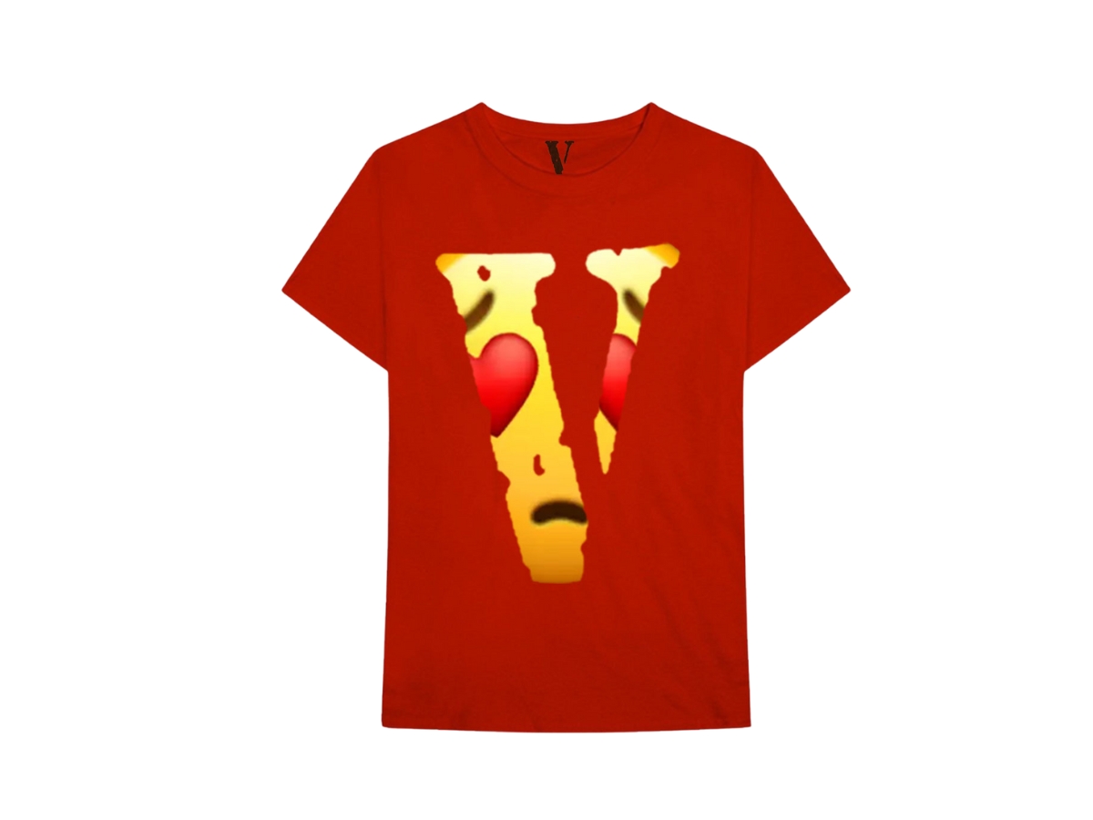 Vlone Love Emoji T-Shirt RED Shop Authentic at SASOM